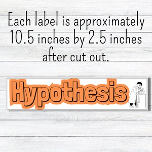 Science Project Board Printable Labels Science Experiment - Etsy