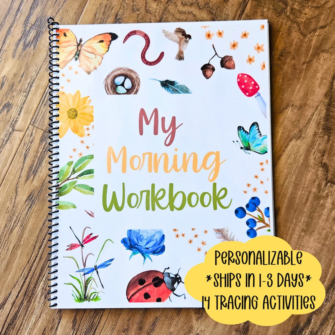 Morning Menu Homeschool Preschool Workbook Kindergarten Prep Watercolor ...