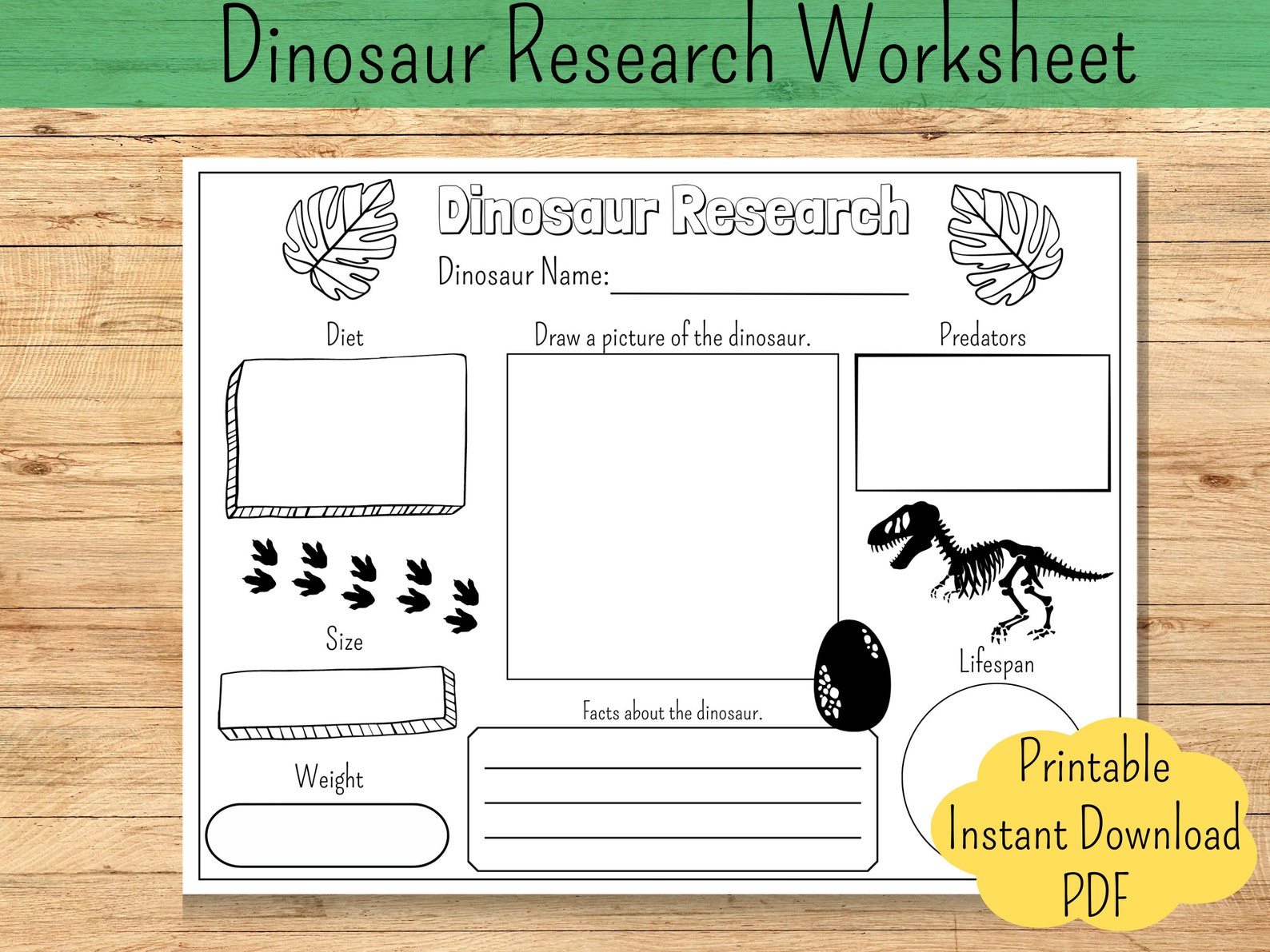Science Worksheet Dinosaur Activity Worksheet Science Project Report ...