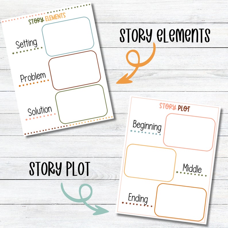 Printable Elementary Book Report Worksheet: Story Elements (PDF) - Etsy