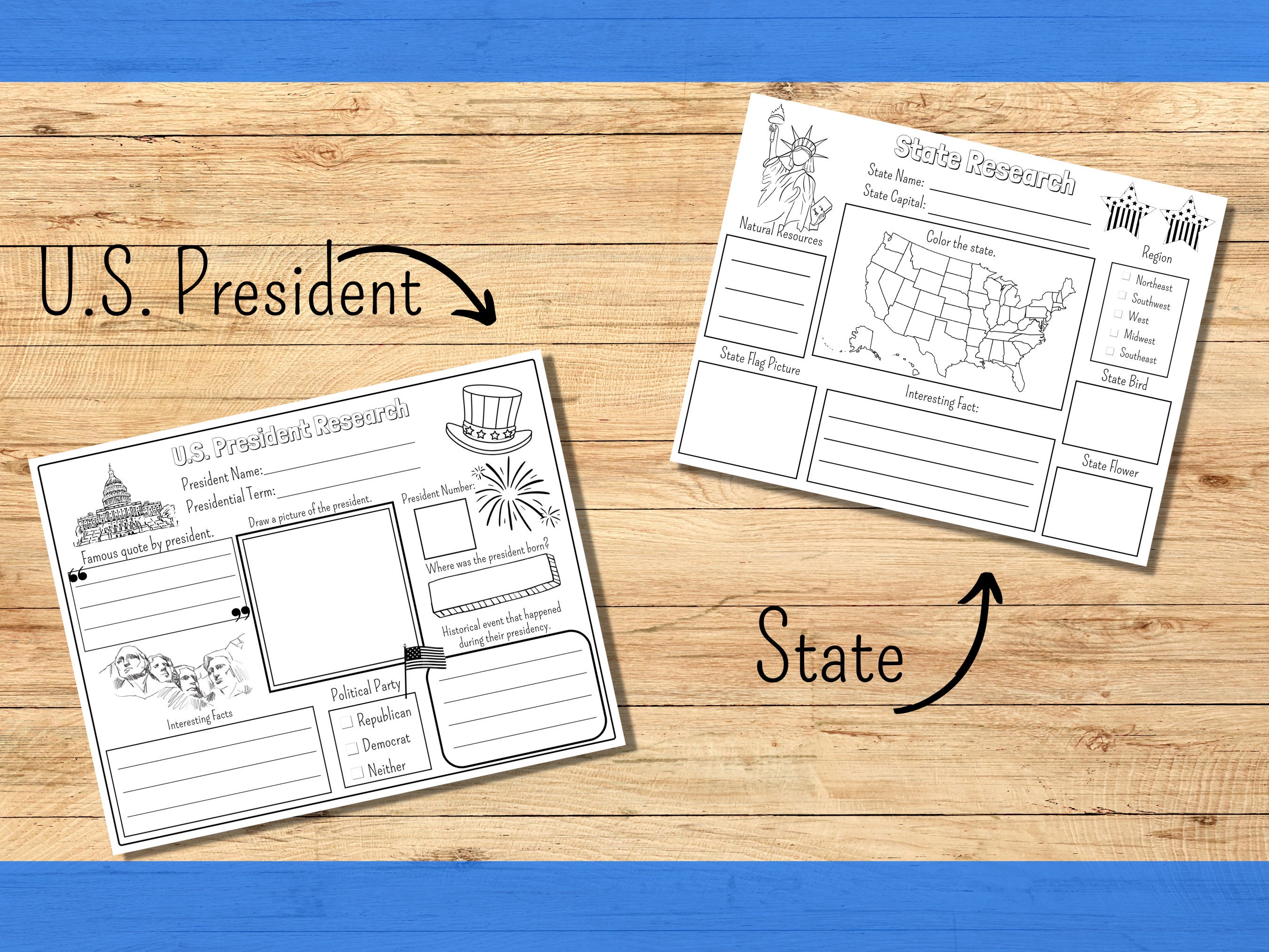 President Worksheet State Research Worksheet US President Activity ...