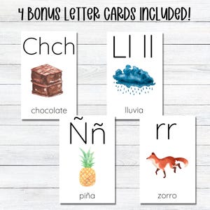 Spanish Alphabet Cards Kids Printable Educational Resources ABC Spanish ...