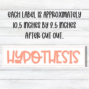 Printable Science Fair Project Labels Science Experiment Labels Science ...