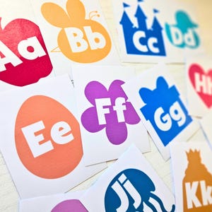 Large Laminated Alphabet Cards Picture Alphabet Flashcards Homeschool ...