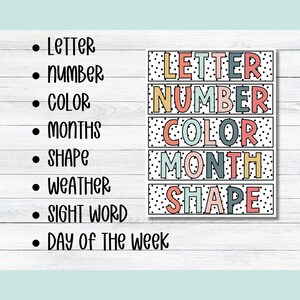 Focus Wall Preschool Circle Time Board Classroom Learning Poster ...