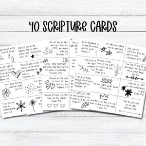Kids Printable Scripture Cards KJV Bible Verse Flashcards Coloring ...
