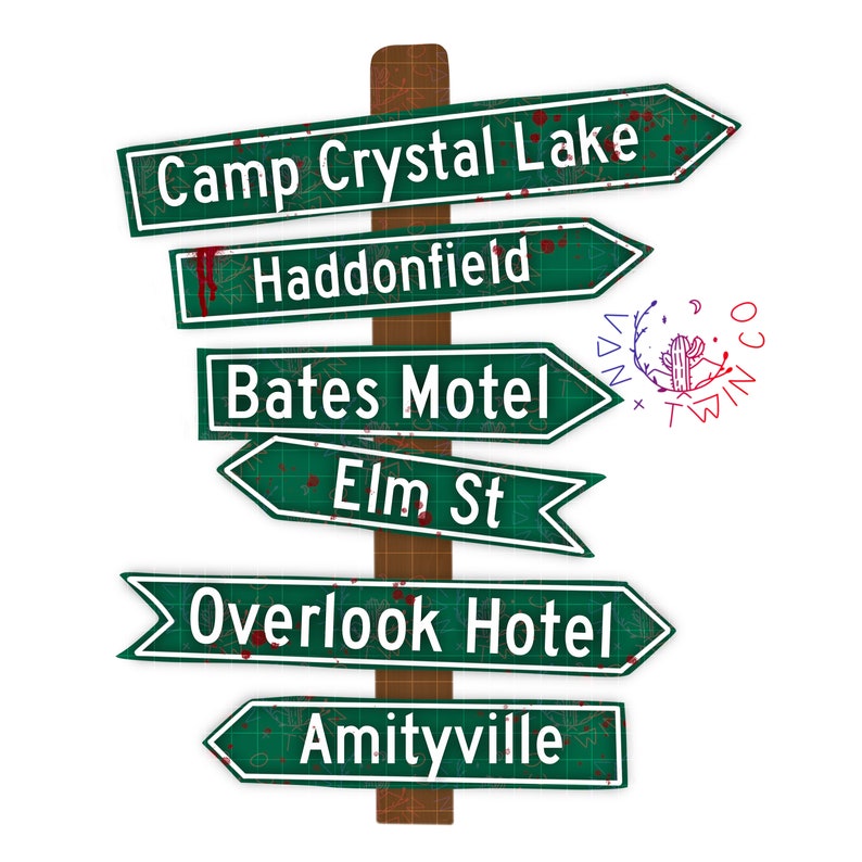 Horror Street Sign PNG Digital File Sublimation Print - Etsy