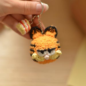 Crochet Pattern for Orange Cat and Food Lasagna Keychain Tutorial PDF ...