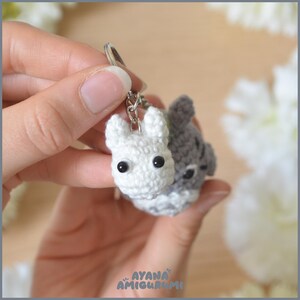 Crochet pattern for Totoro and Chibi Totoro keychain Tutorial PDF ...