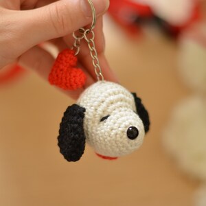 Crochet Pattern for Dog Snoopy and Little Heart Keychain Tutorial PDF ...