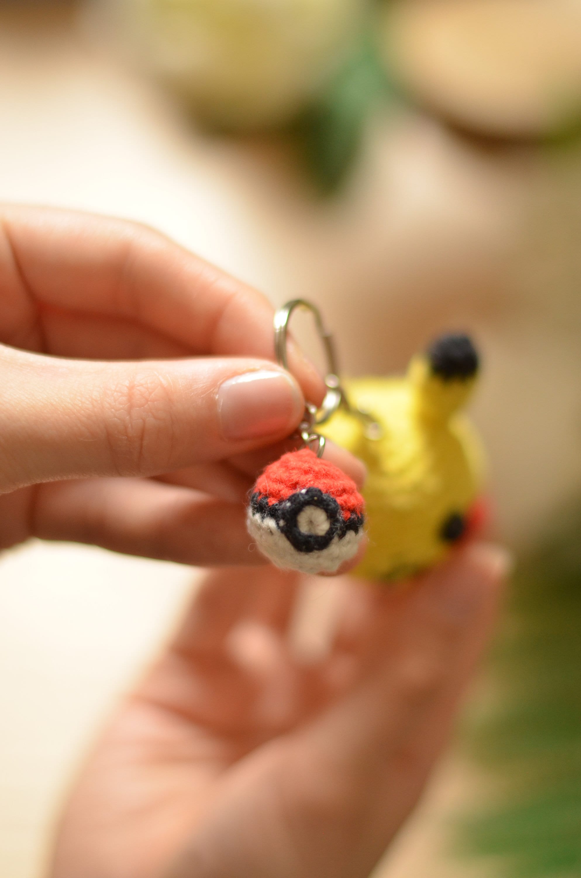 Crochet Pattern for Pokemon Pikachu Pokeball Keychain Tutorial PDF ...