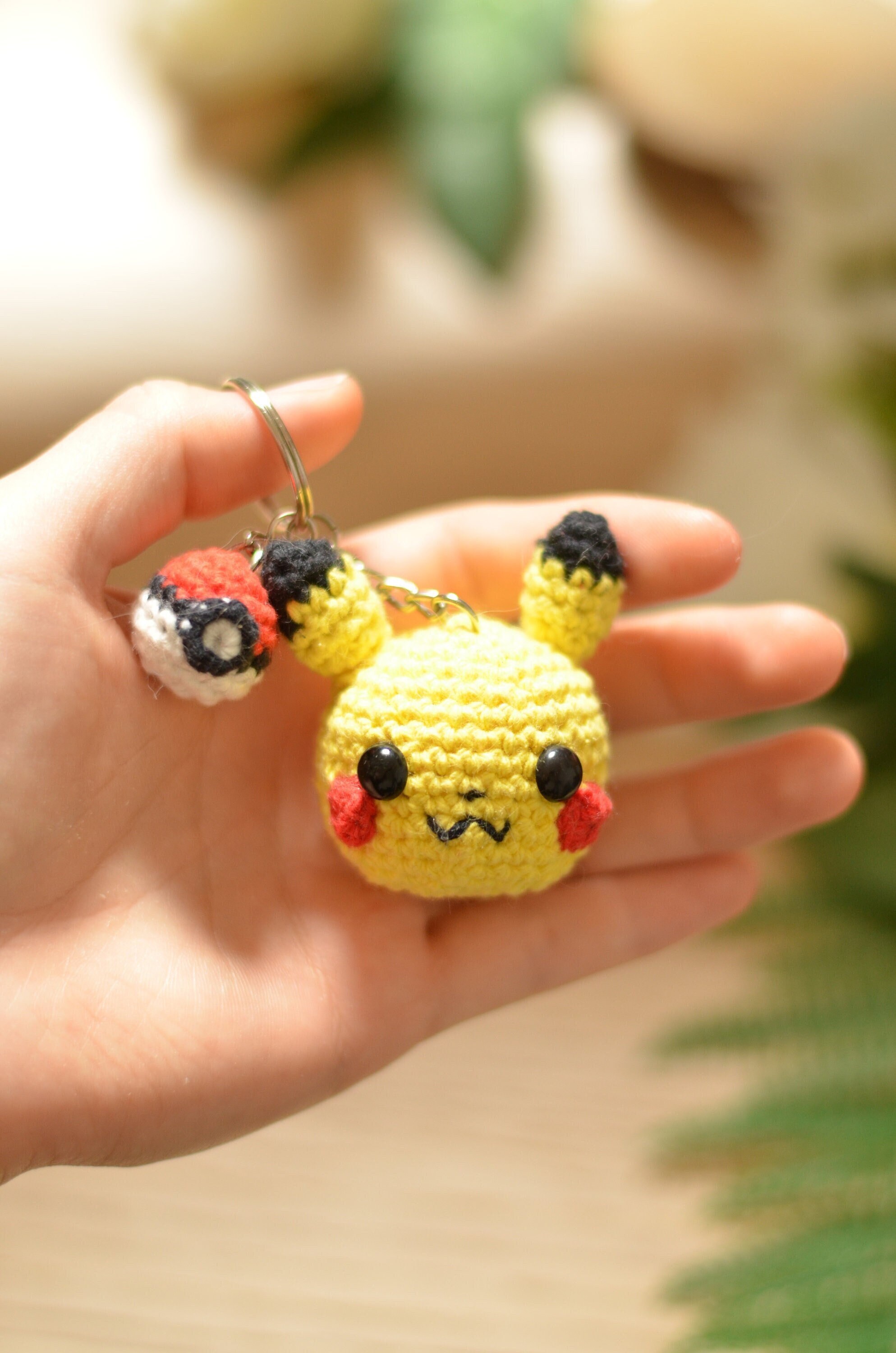 Crochet Pattern for Pokemon Pikachu Pokeball Keychain Tutorial PDF ...