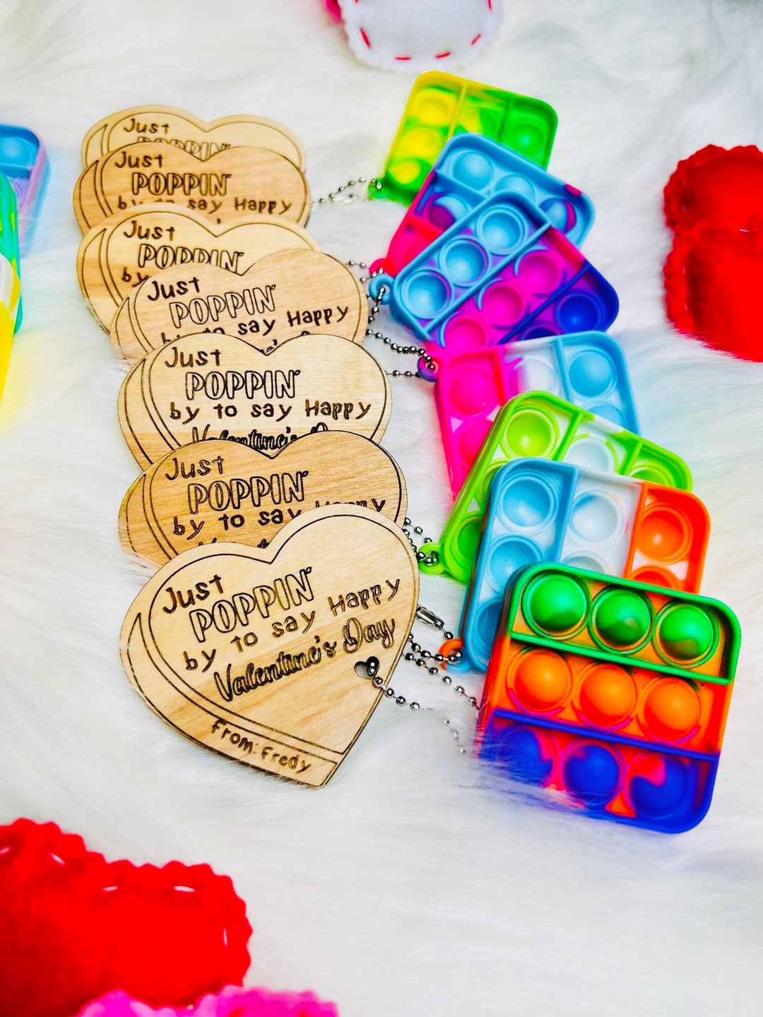 Personalized Class Valentines Day/class Valentines Exchange,pop It ...