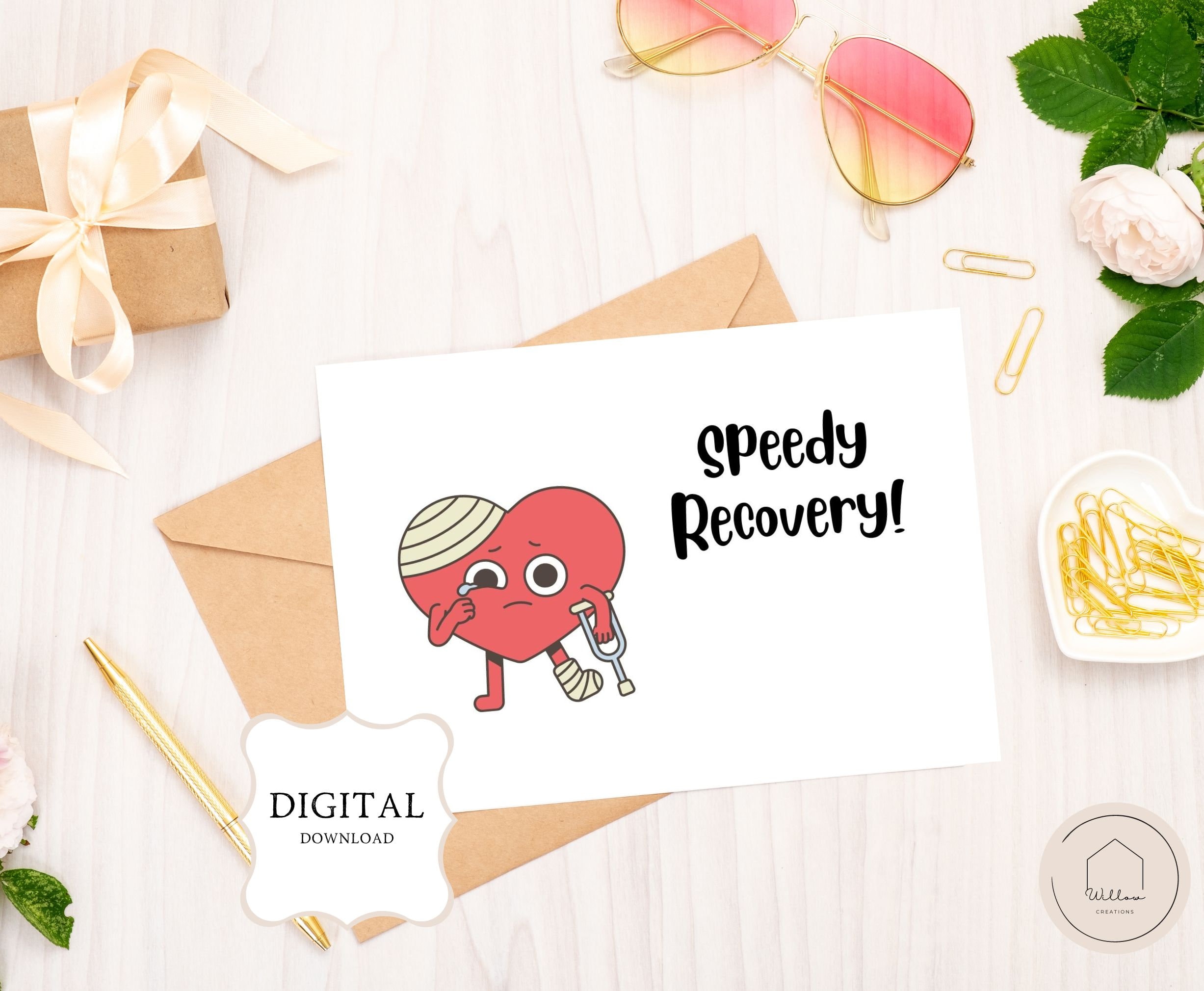 Speedy Recovery 7x5 Printable Card Get Well Soon Card - Etsy