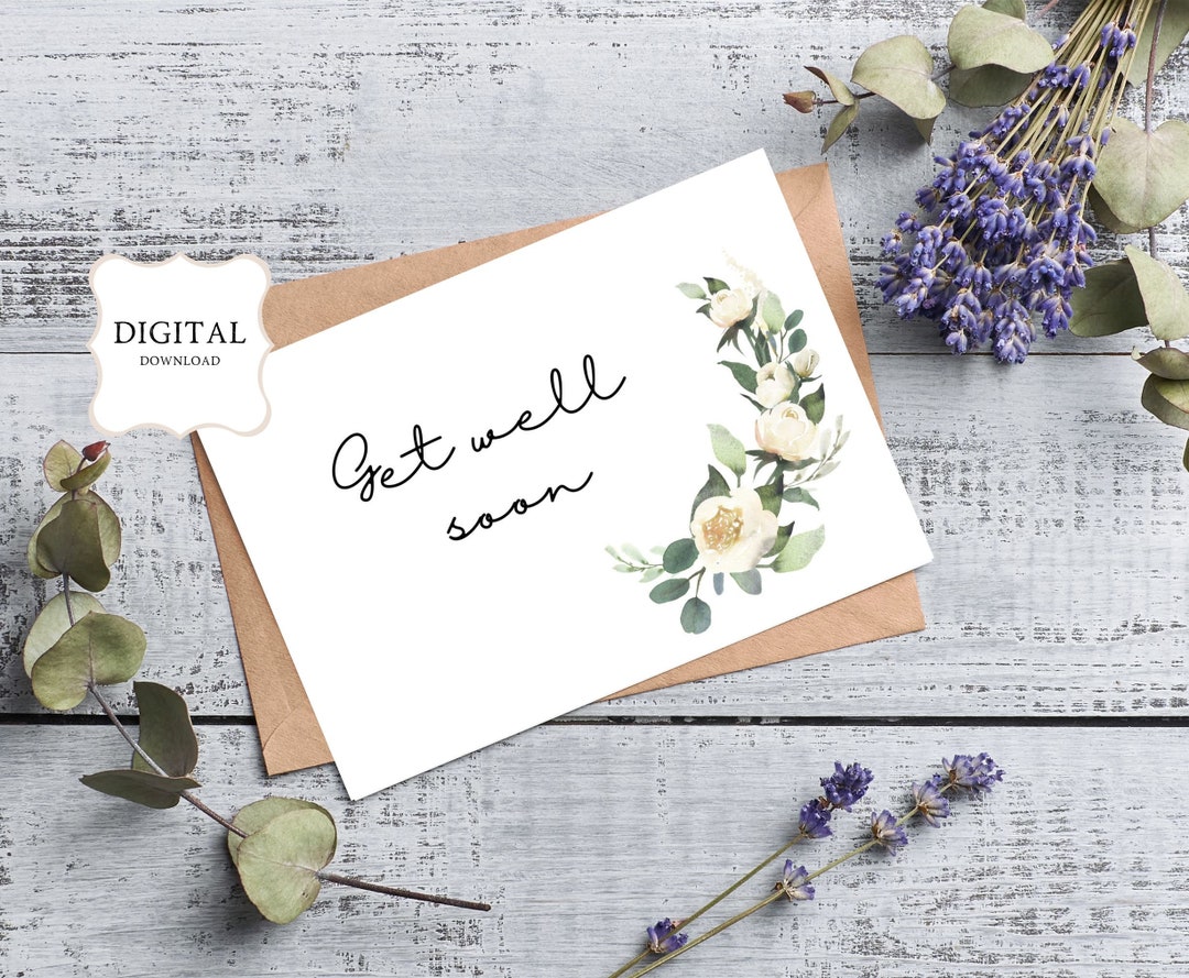 Printable Get Well Soon Card Digital Download Get Well Soon - Etsy