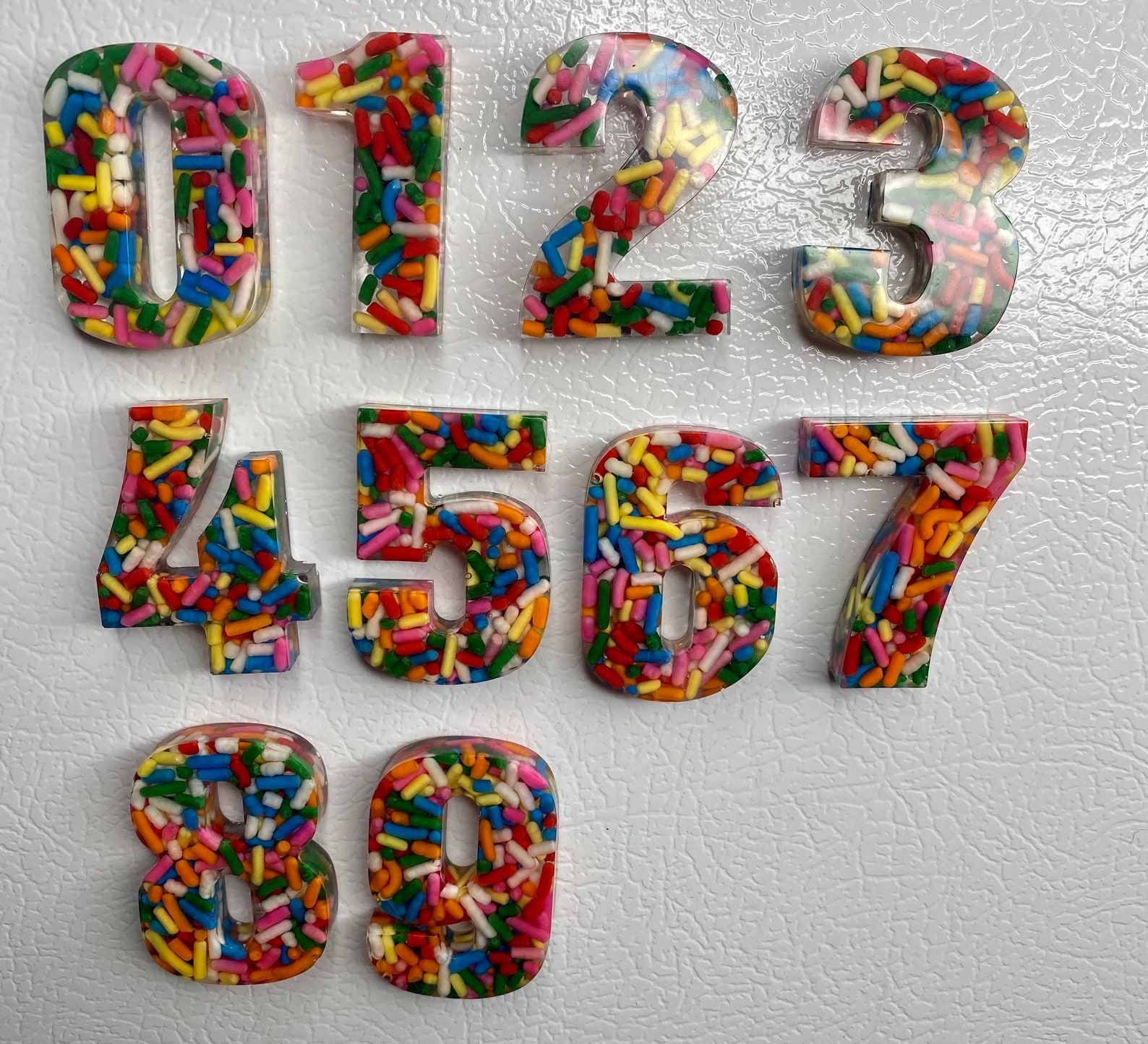 Magnetic Resin Number Set | Etsy