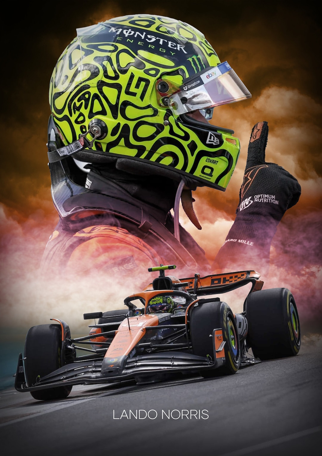 Lando Norris F1 2024 (miami) - A4 or A3 Poster - Etsy