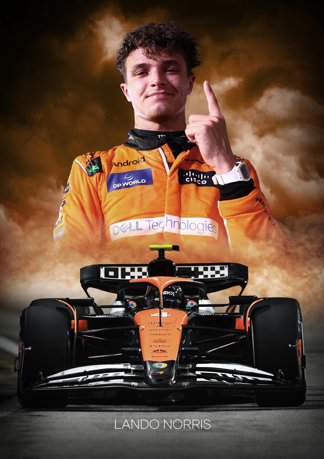 Lando Norris F1 2024 Singapore GP Winner - A4 or A3 Poster - Norris ...