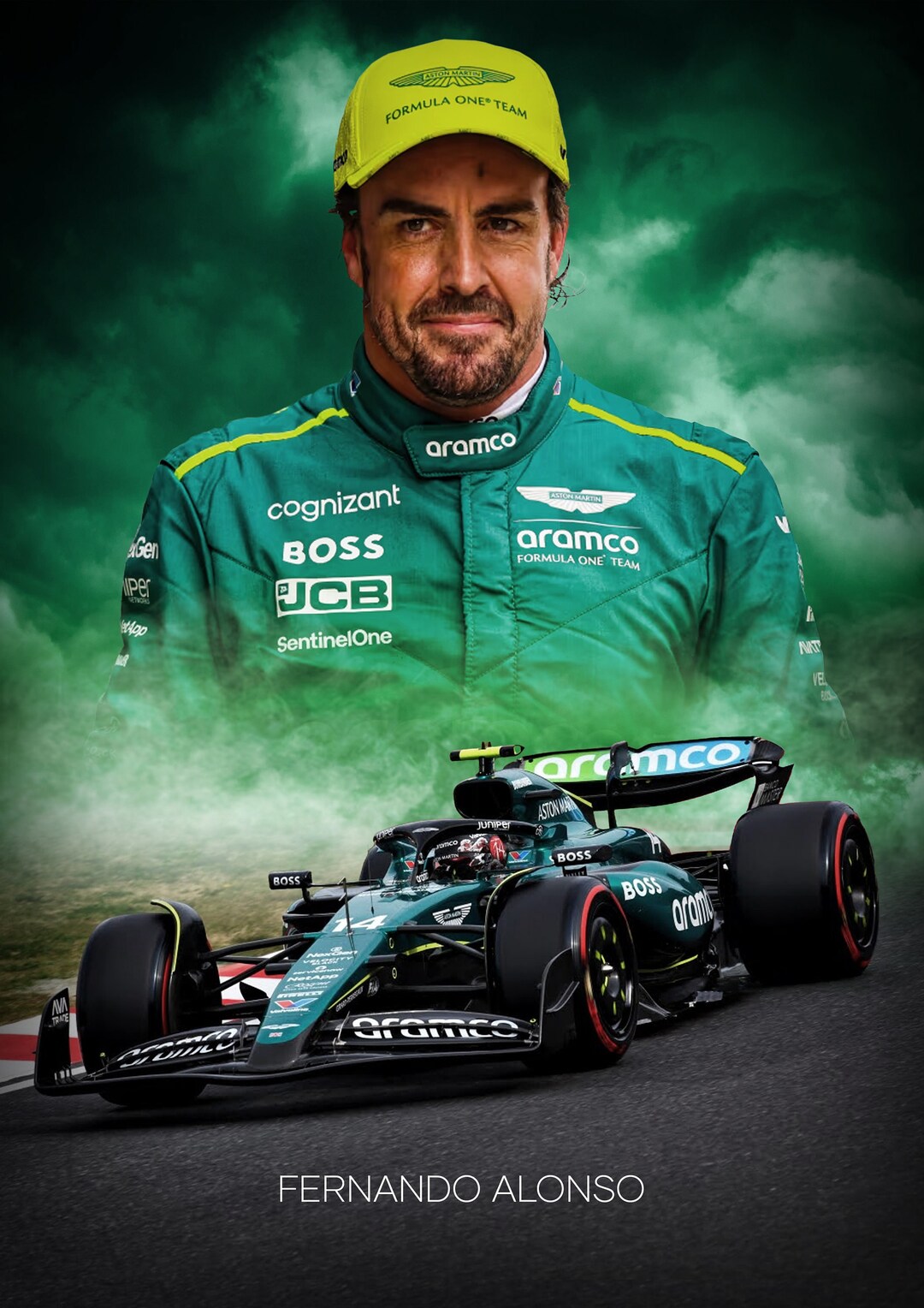 Fernando Alonso F1 2024 - A4 or A3 Poster - Etsy