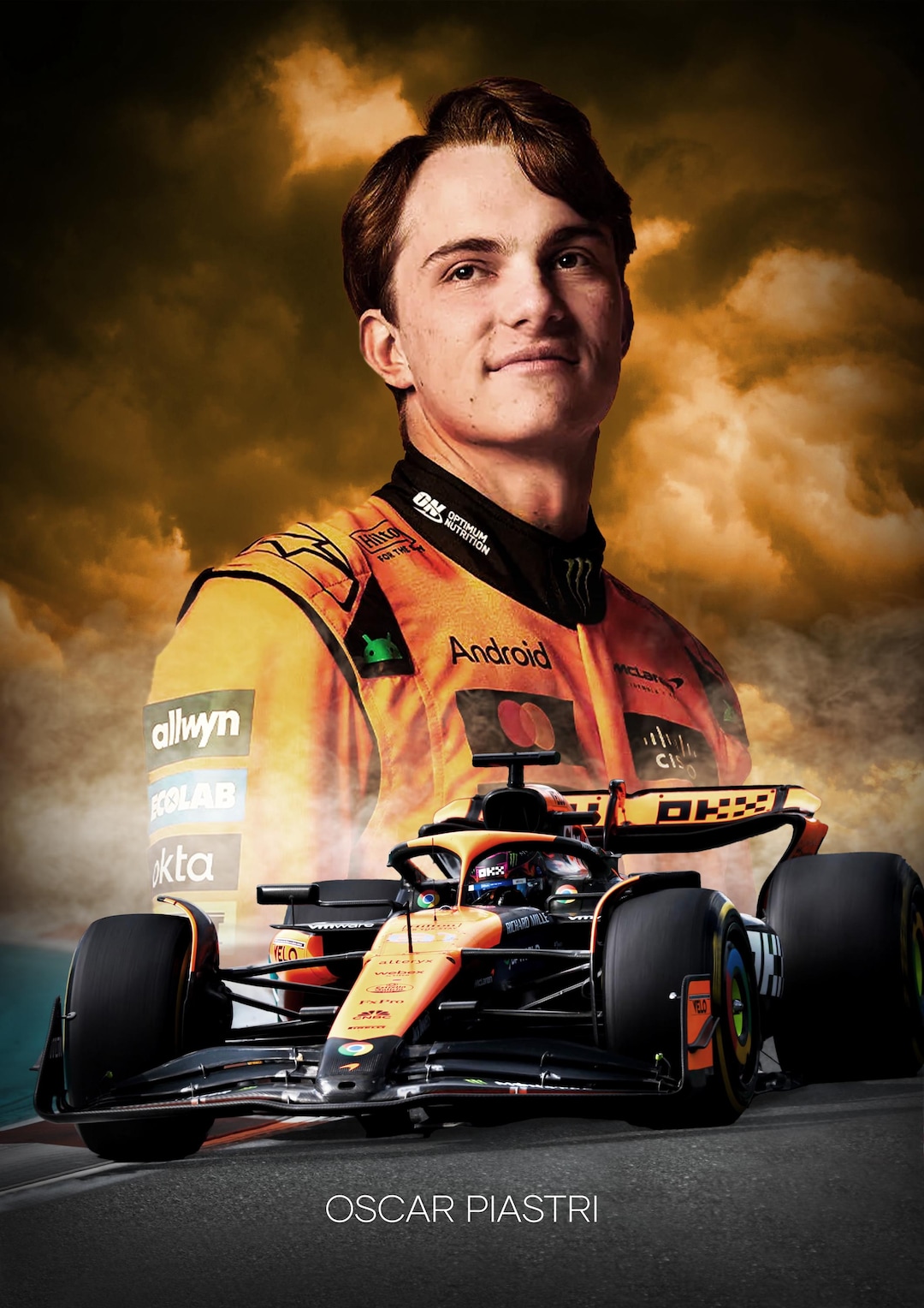 Oscar Piastri F1 2025 - A4 or A3 Poster - Etsy