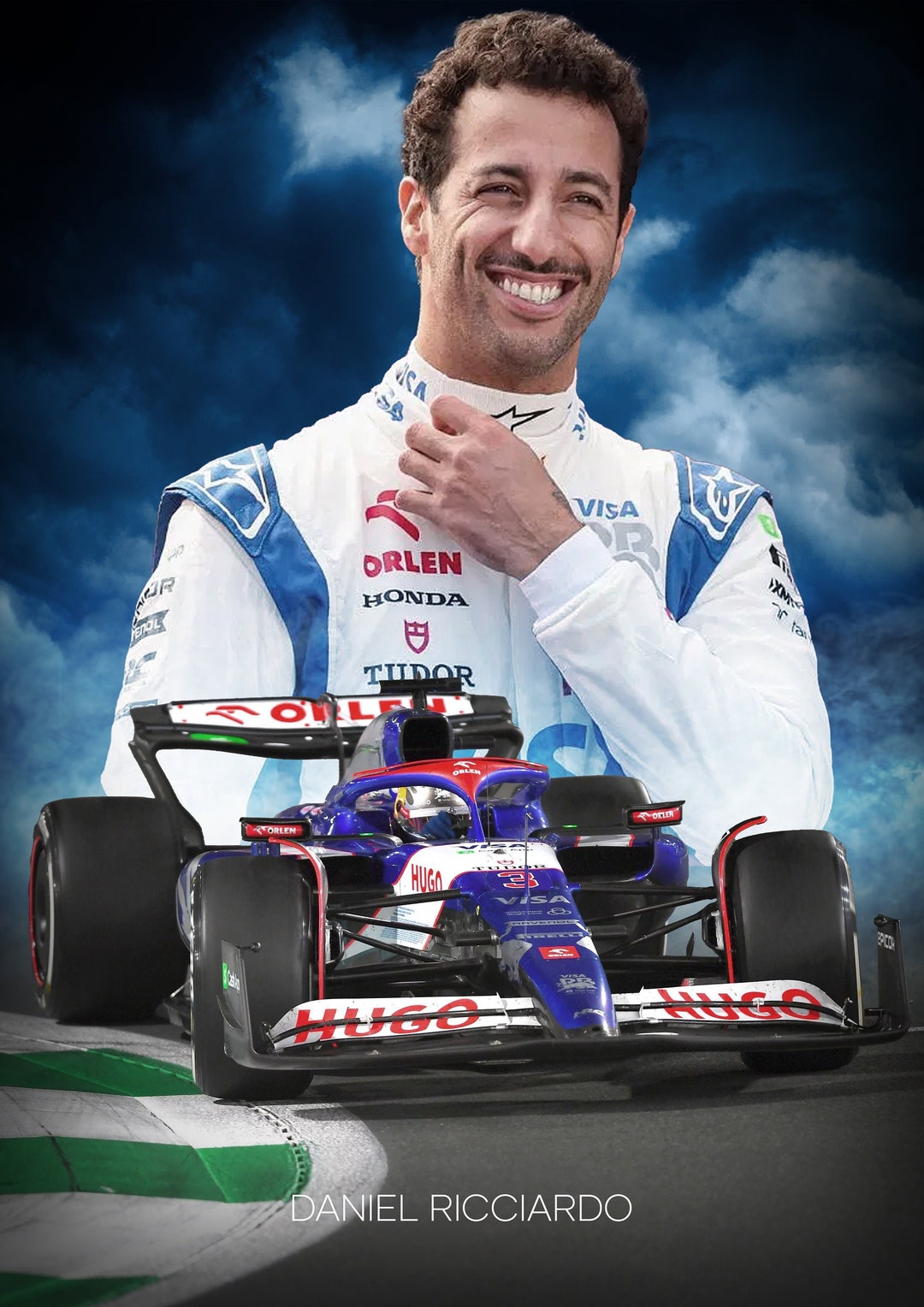 Daniel Ricciardo F1 2024 - A4 or A3 Poster - Etsy