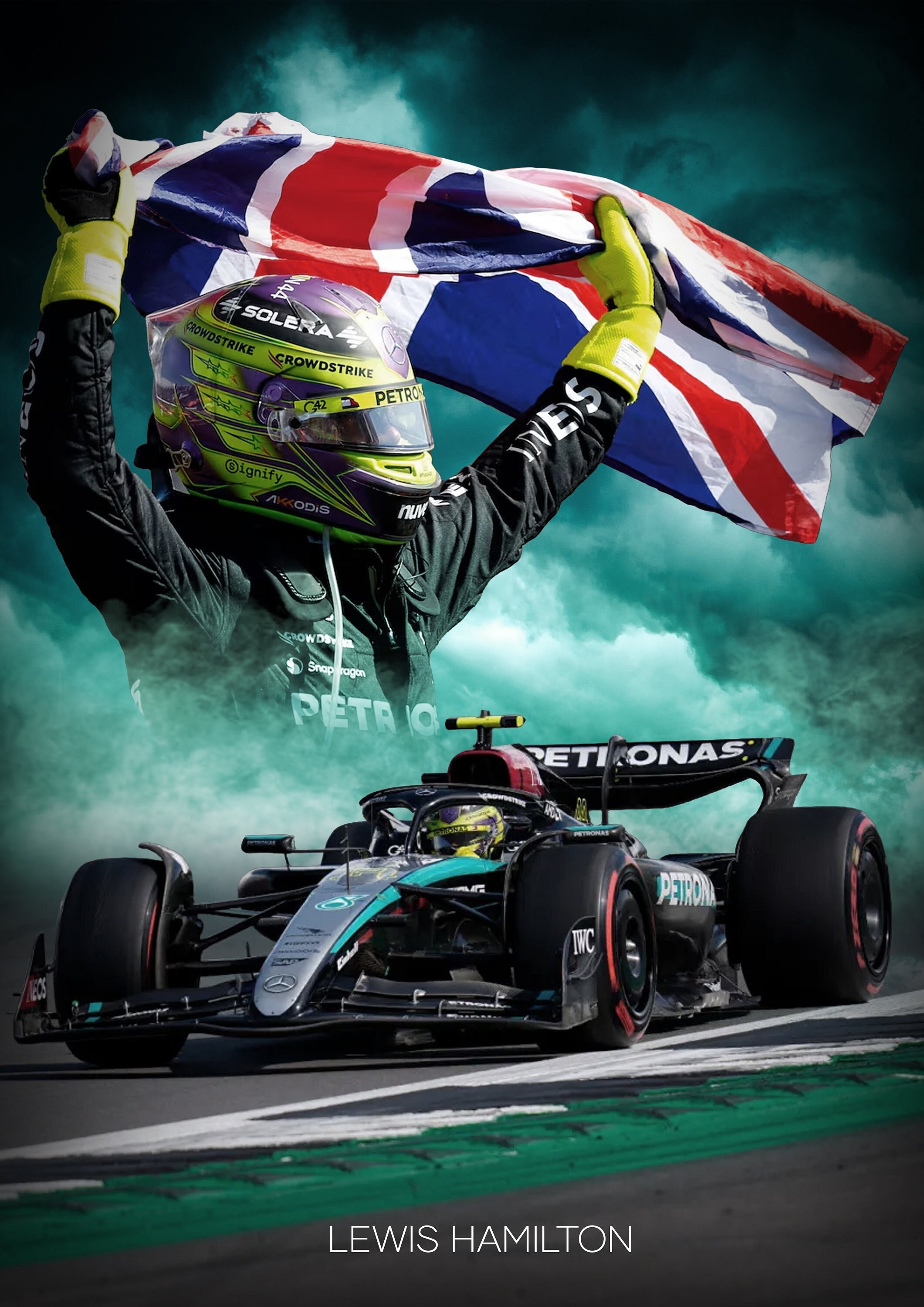 Lewis Hamilton F1 2024 (british GP Winner) - A4 or A3 Poster - Etsy