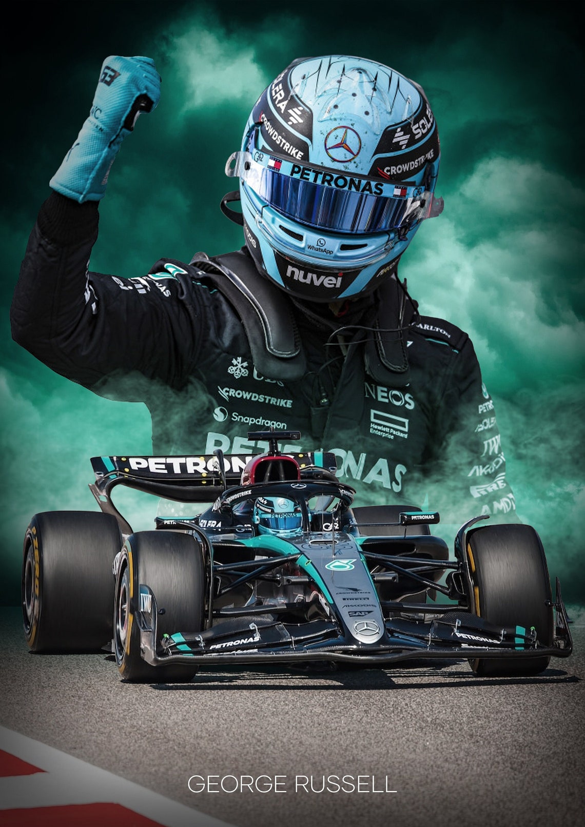 George Russell F1 2024 - A4 or A3 Poster - Etsy