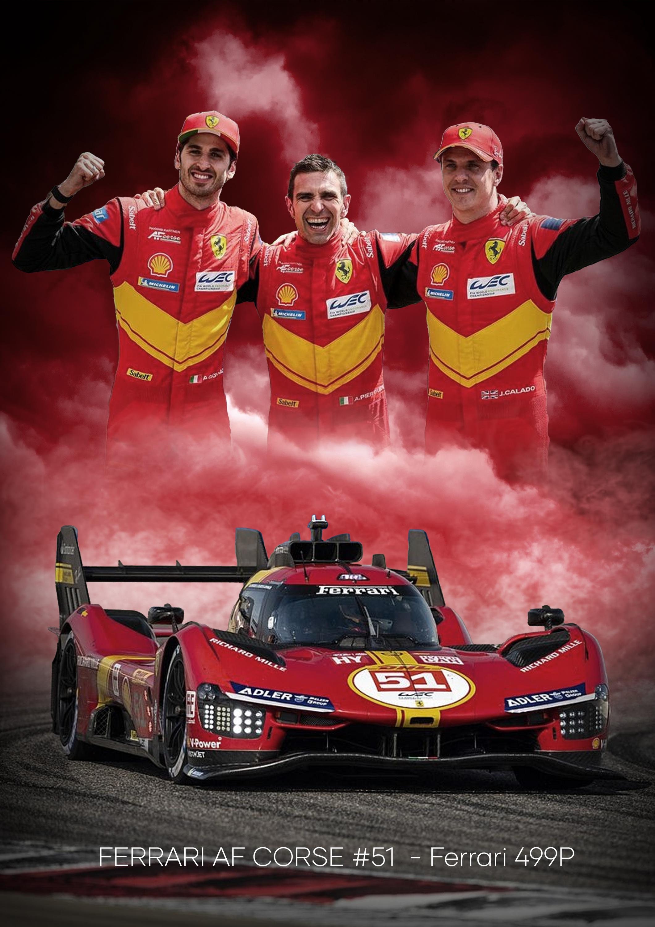 Ferrari AF CORSE #51 WEC - A4 or A3 Poster - Etsy
