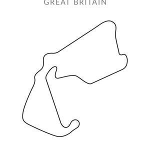 Silverstone F1 Grand Prix Track Map - A3 or A4 Poster (digital Download ...