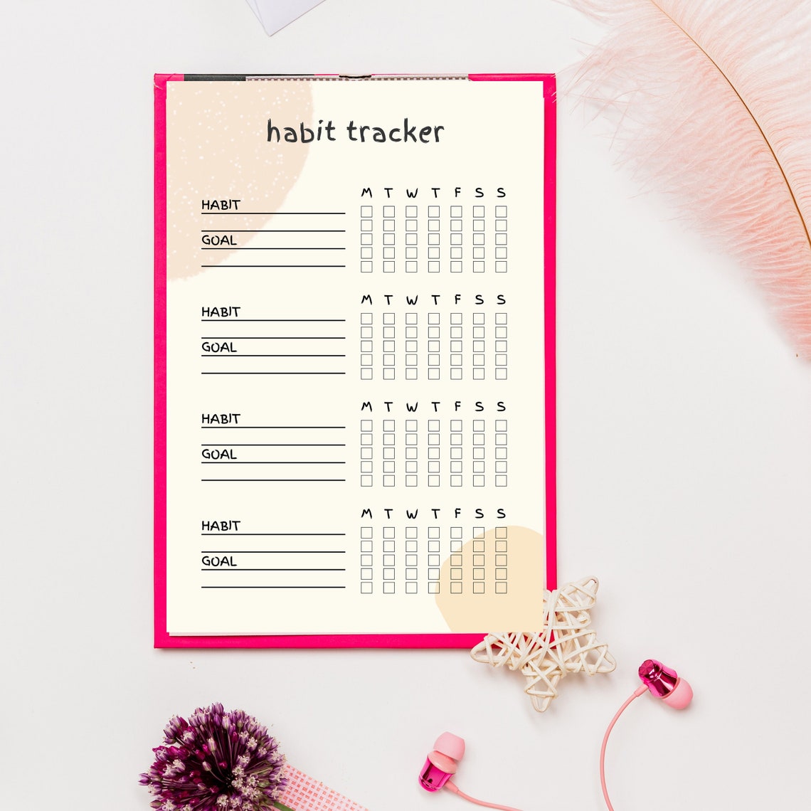 Habit Tracker Habits Tracker Habit Chart PDF Printable Daily | Etsy