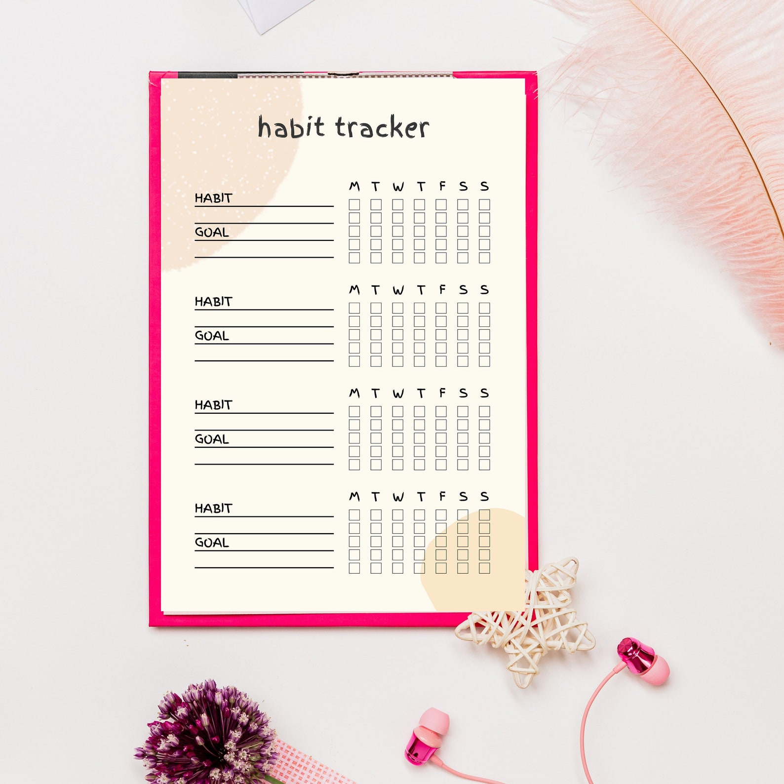 Habit Tracker Habits Tracker Habit Chart PDF Printable Daily | Etsy