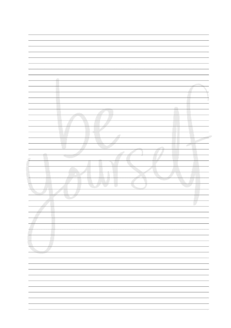 Lined Journal .printable Lined PDF.PDF Print Journal. 50 - Etsy