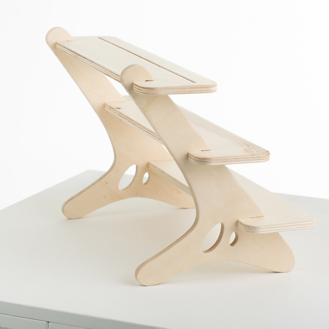 Pebble Step-wooden Shelf Tiered Display Retail Display - Etsy