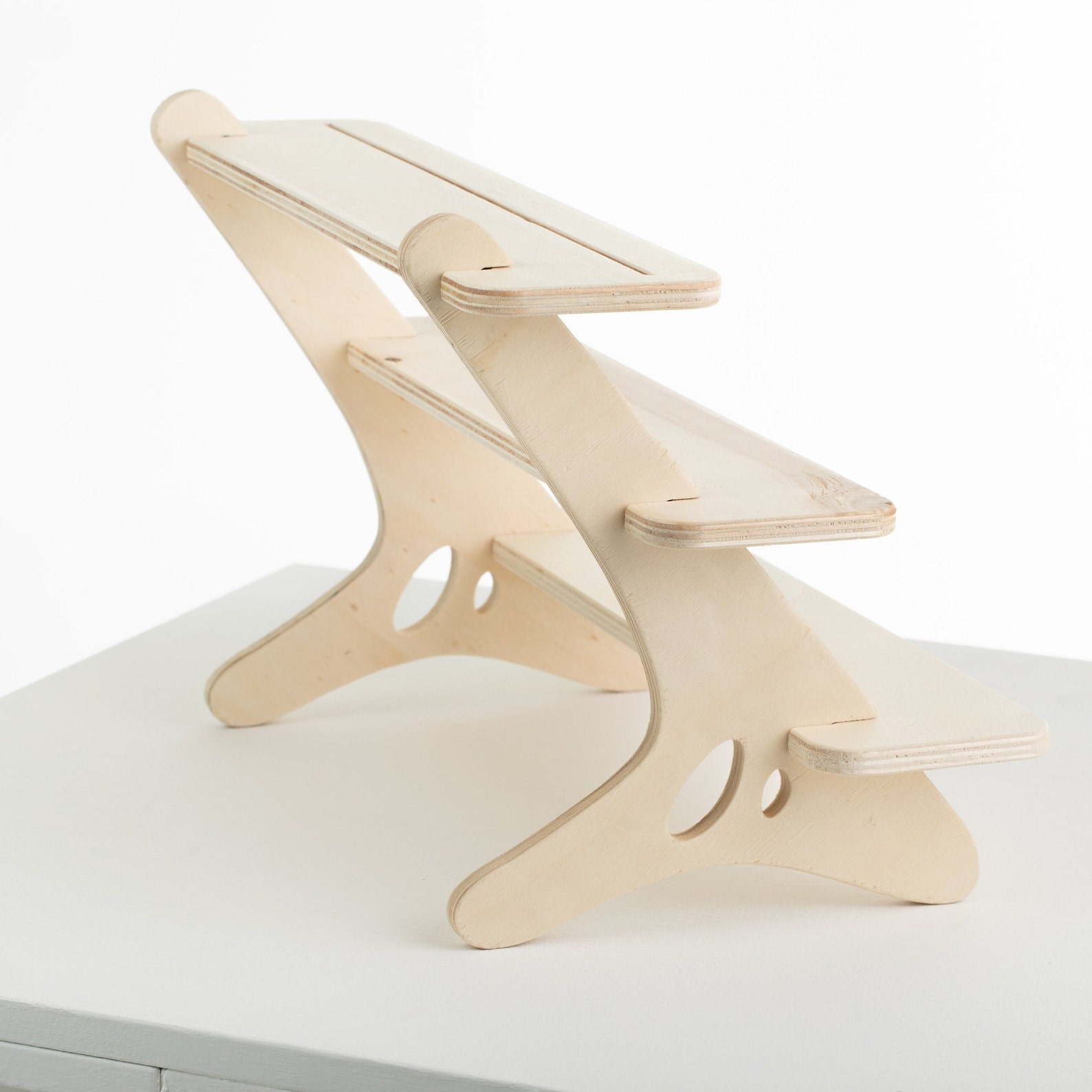 Pebble Step-wooden Shelf Tiered Display Retail Display - Etsy