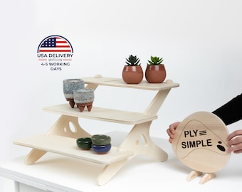 Pebble Step-wooden Shelf Tiered Display Retail Display - Etsy