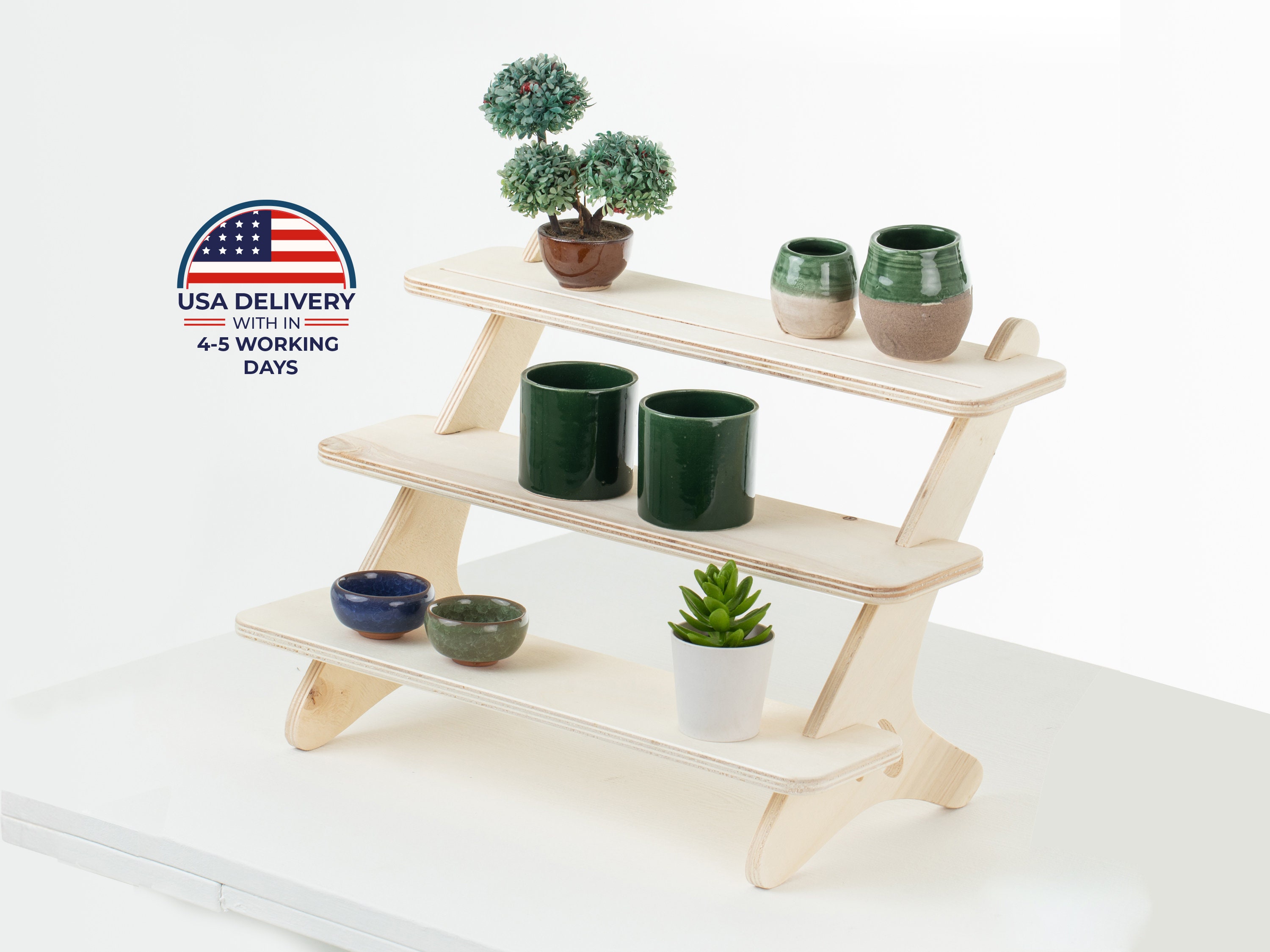 Pebble Step-wooden Shelf Tiered Display Retail Display - Etsy