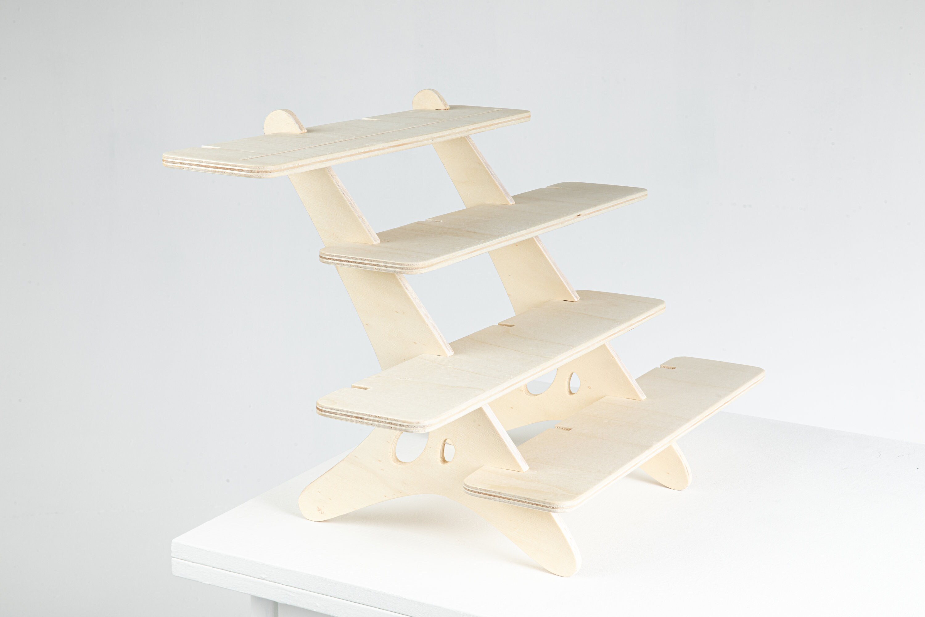 Pebble Step Rainbow Wooden Shelf Tiered Display Retail | Etsy