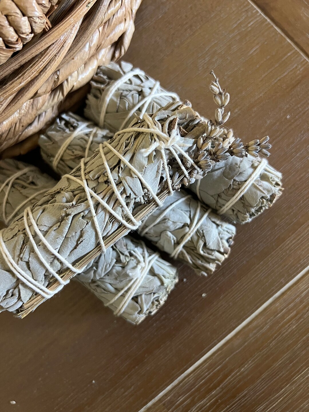 Lavender & White Sage Smudge Stick Organic Hand Gathered - Etsy