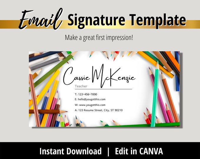Email Signature Template, Email Signature Clickable Links, Email ...