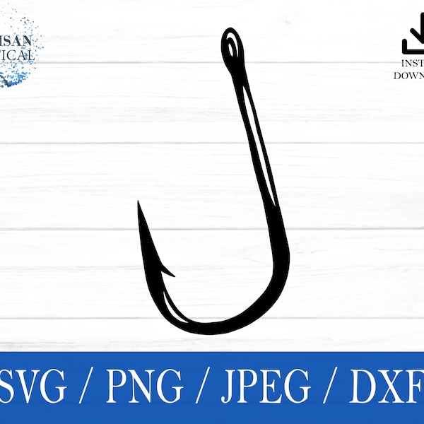 Fish Hook Svg - Etsy
