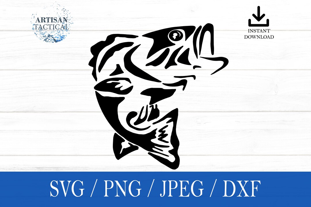 Bass Svg, Fish SVG, Fishing Svg, Png, Dxf, Jpeg, Digital Download, Cut ...