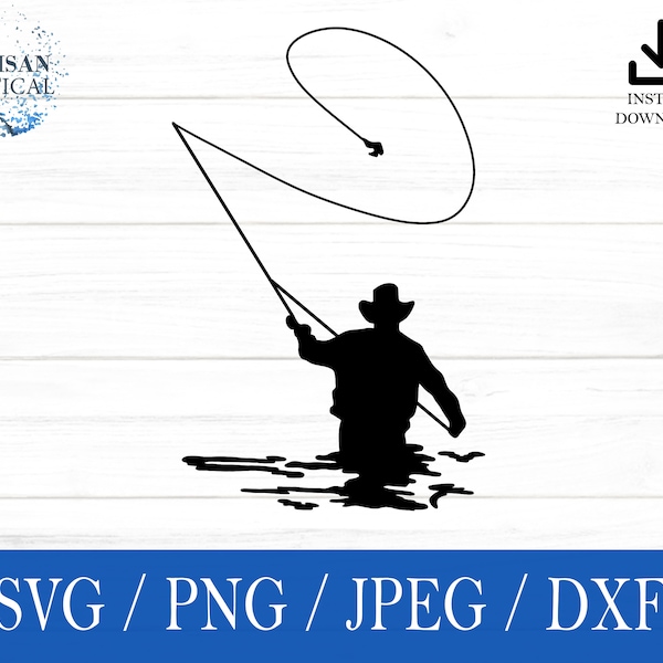 Fly Fishing Svg - Etsy