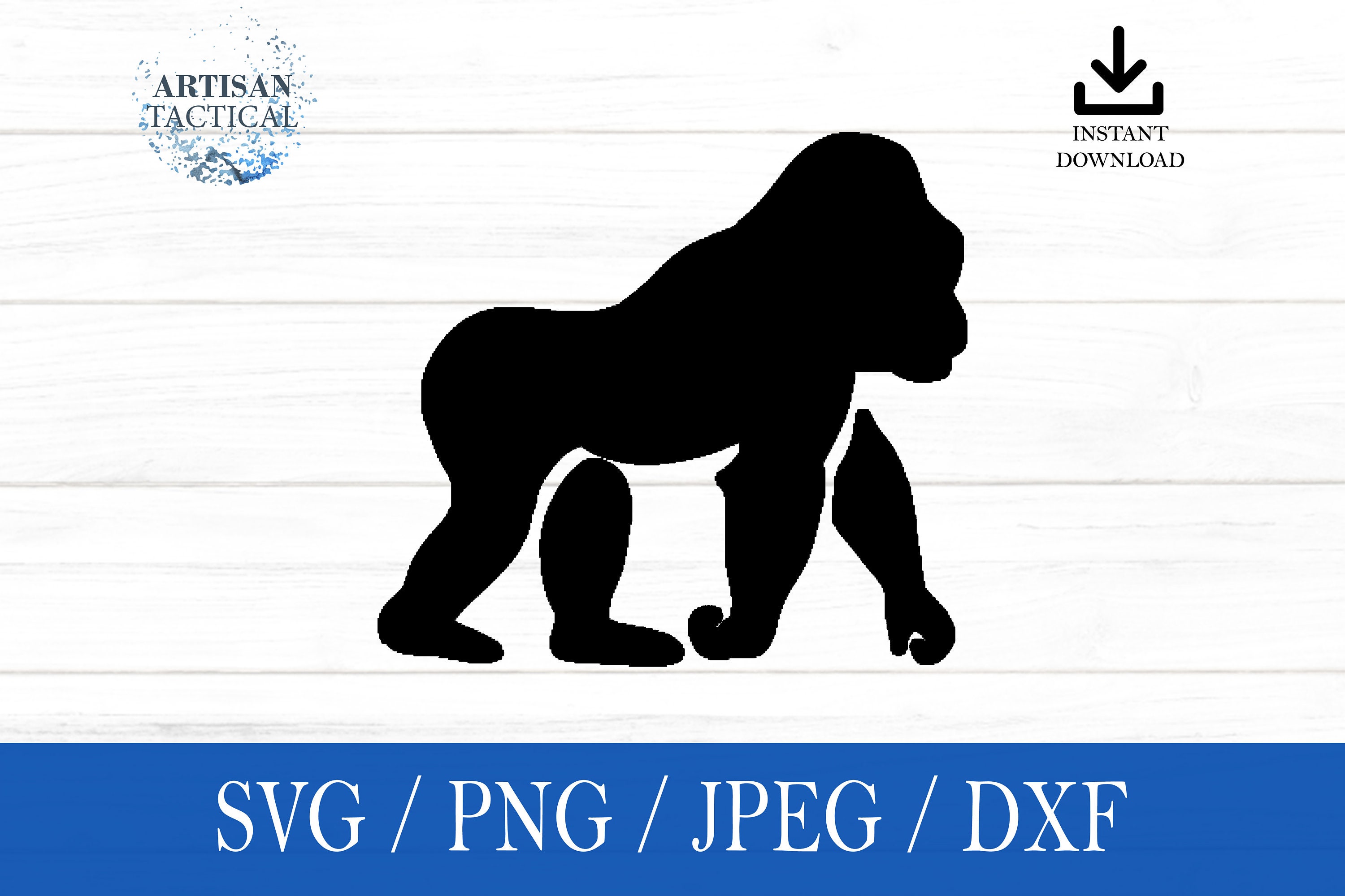 Gorilla svg Animal SVG Zoo svg svg png dxf jpeg digital | Etsy