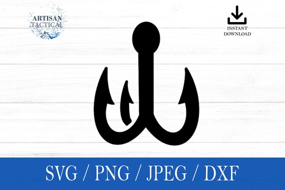 Fishing Hook svg Fishing SVG Treble Hook svg png dxf | Etsy