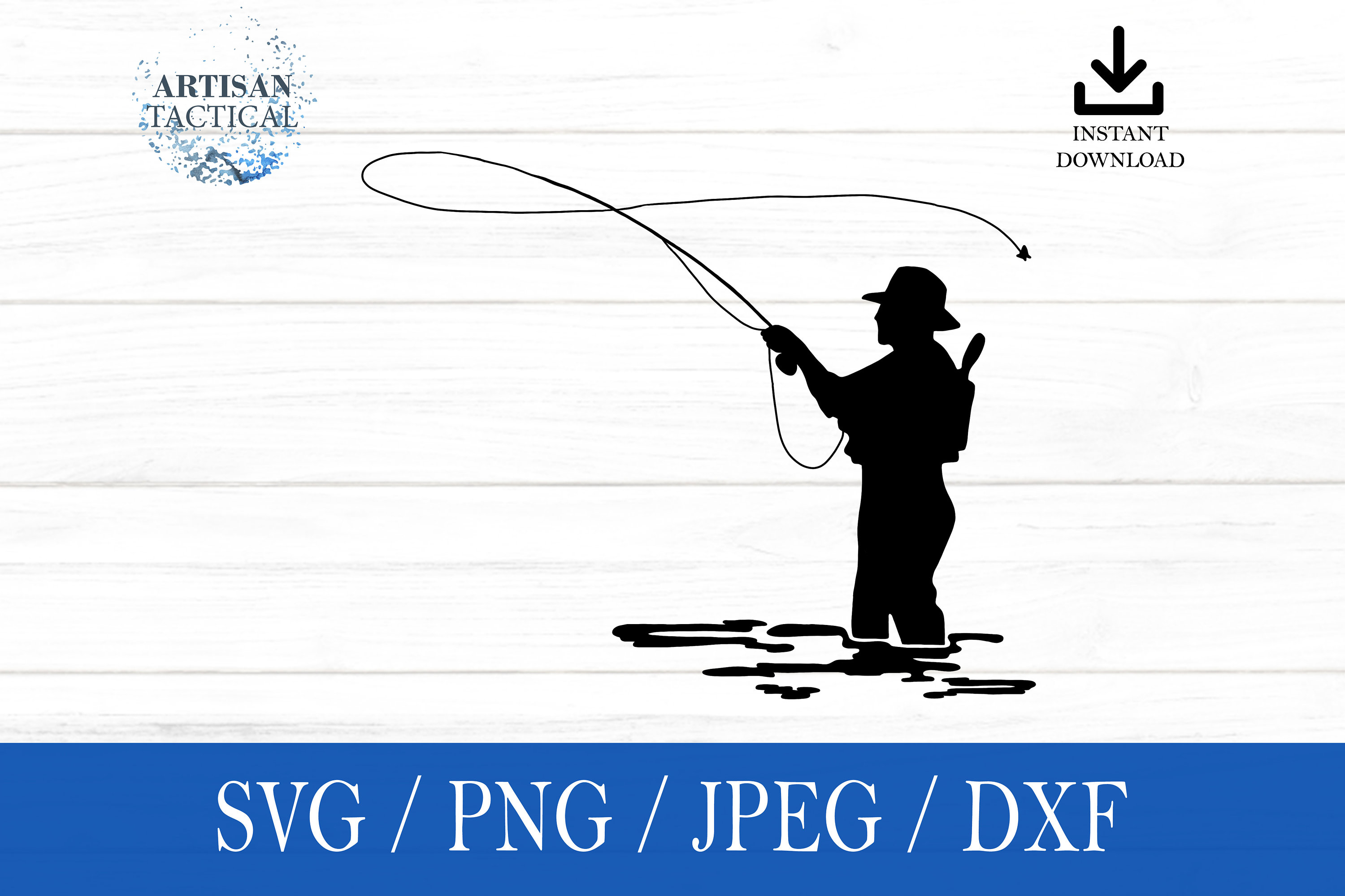 Fly Fishing Svg, Fly Fisherman SVG, Fish Svg, Png, Dxf, Jpeg, Digital ...