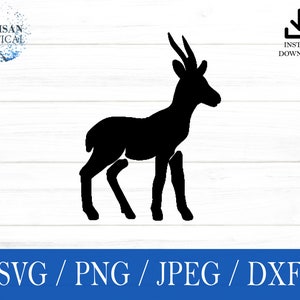 Gazelle Svg, Animal SVG, Wildlife, Svg, Png, Dxf, Jpeg, Digital ...
