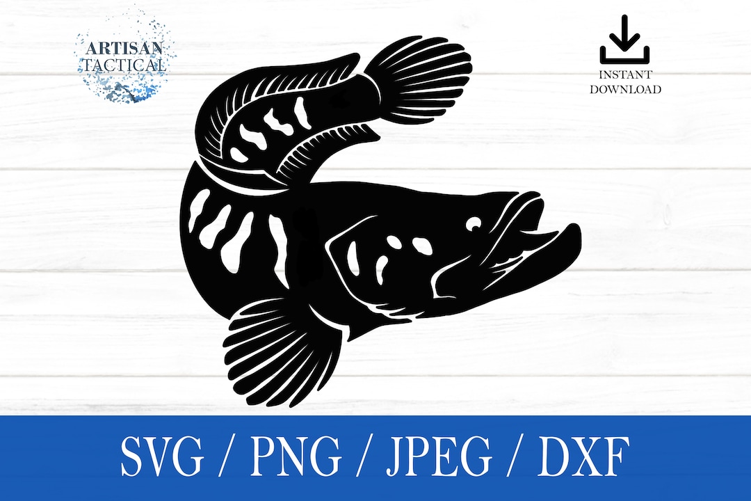 Snakehead Svg, Fish SVG, Fishing Svg, Png, Dxf, Jpeg, Digital Download ...