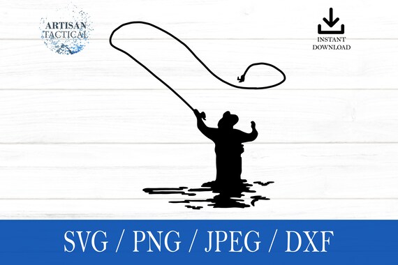 Fly Fishing Svg Fly Fisherman SVG Fish Svg Png Dxf Jpeg | Etsy Canada