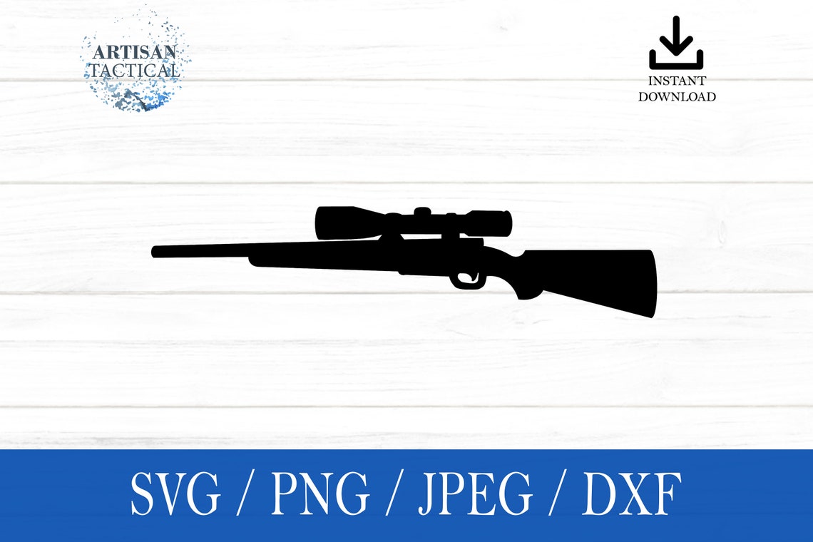308 Rifle Svg, Gun SVG, Hunting Svg, Png, Dxf, Jpeg, Digital Download ...
