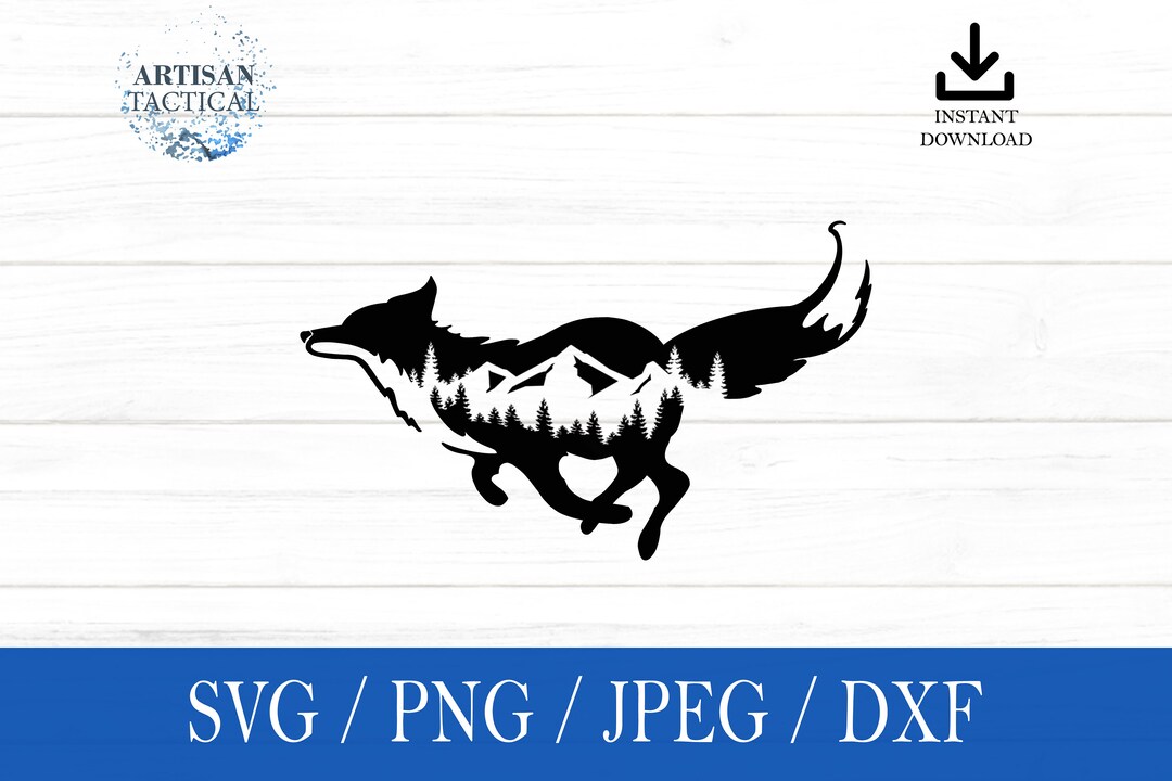 Fox Svg, Mountain SVG, Animal Svg, Png, Dxf, Jpeg, Digital Download ...